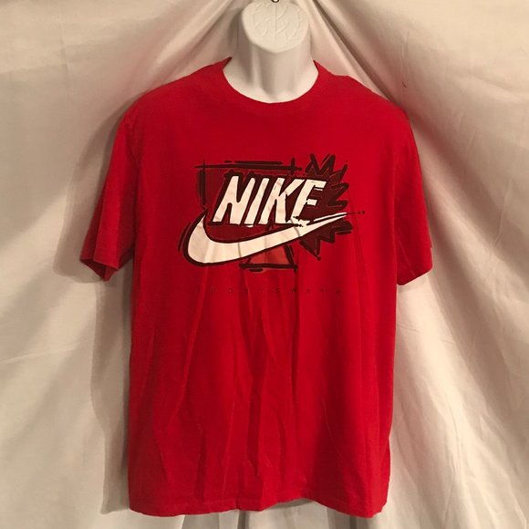 Nike | Shirts | Nike Wacky Design Emblem Athletic Sport Cut Tee Shirt ...